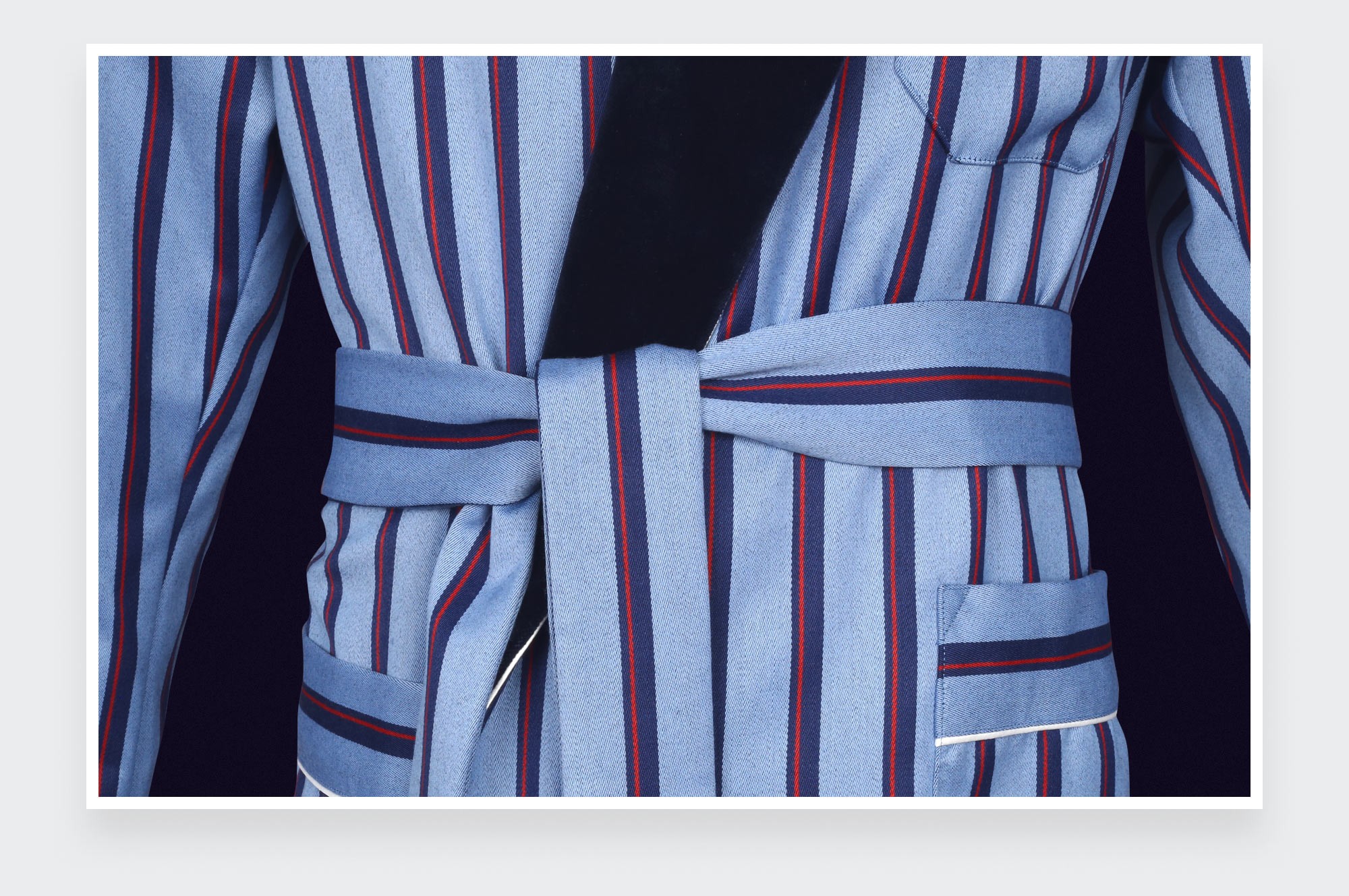 Blue Stripes Dressing gown - Made in Italy