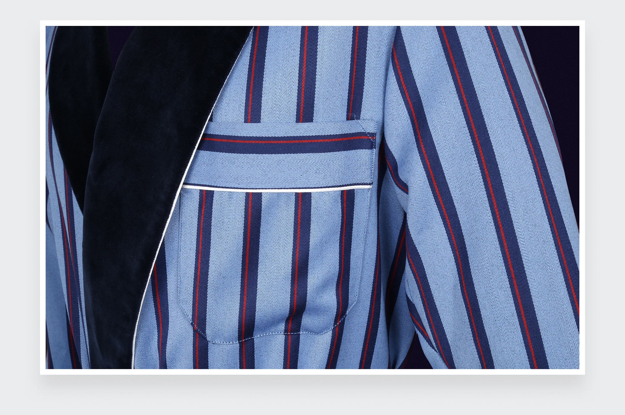 Blue Stripes Dressing gown - Made in Italy